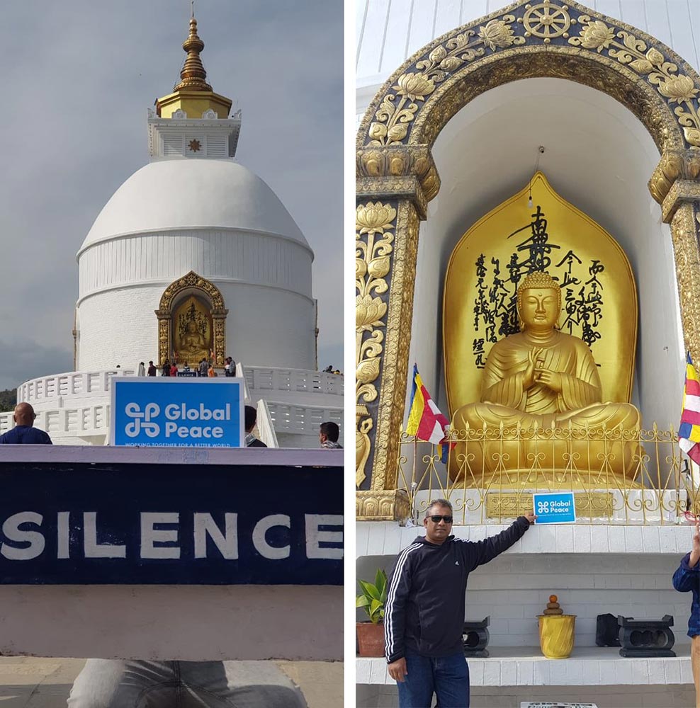 Global Peace New Years message from 1500m above Lake Pokhara in Nepal ...